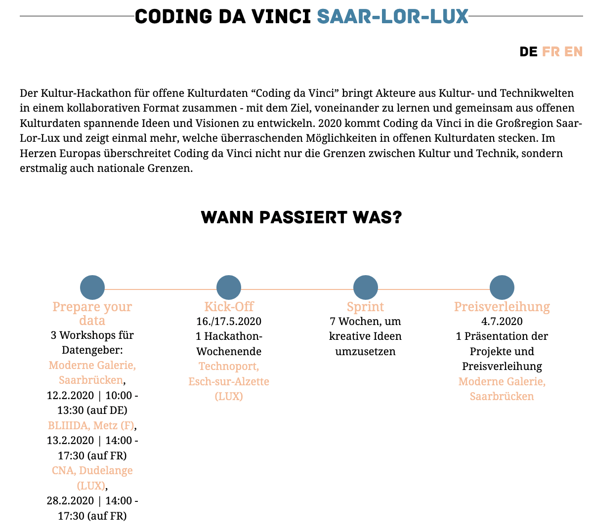Projekt: Coding da Vinci – Hochschule der Bildenden Künste Saar / HBKsaar